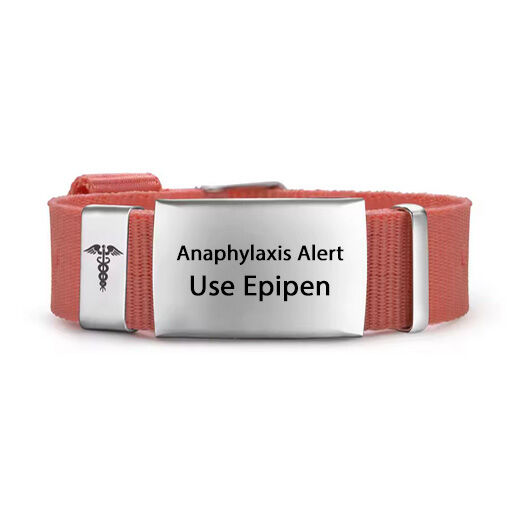 Anaphylaxis Alert Bracelet | Stainless Steel Medical ID for Epipen Users